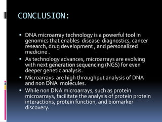 MICROARRAYS OF DNA AND NON DNA BIOCHEMISTRY | PDF
