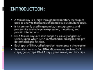 MICROARRAYS OF DNA AND NON DNA BIOCHEMISTRY | PDF