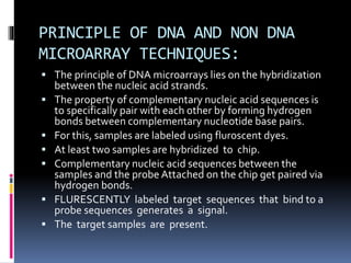 MICROARRAYS OF DNA AND NON DNA BIOCHEMISTRY | PDF