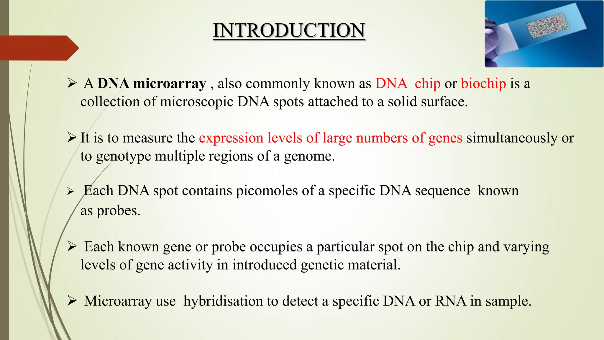 DNA MICROARRAY TECHNIQUES | PPTX