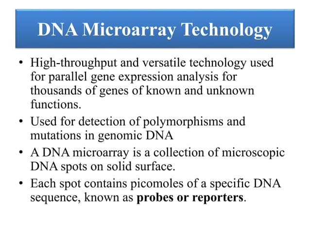 Microarray technique | PPTX