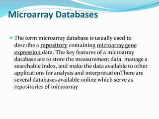 Microarray technology, biochip, DNA chip | PPTX