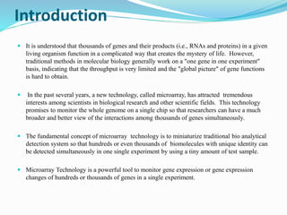 Microarray technology, biochip, DNA chip | PPTX