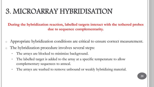 Microarray technology and applications | PPTX