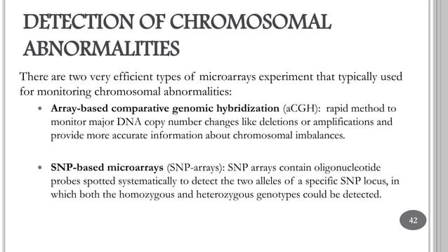 Microarray technology and applications | PPTX