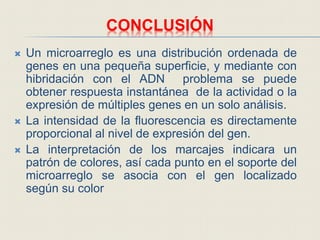 Microarreglos de dna completa | PPT