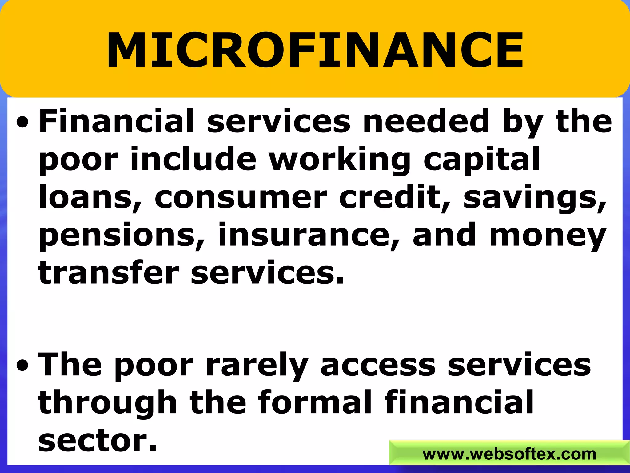Micro banking, simple enterprise, make profit with microfinance | PPT