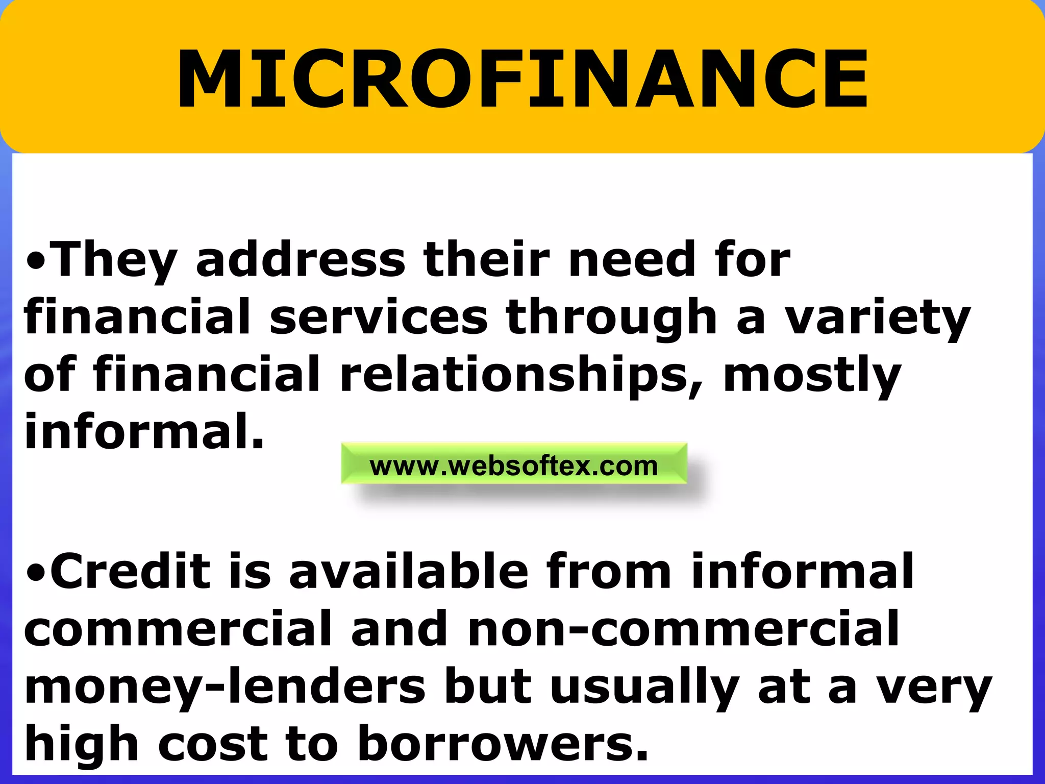 Micro banking, simple enterprise, make profit with microfinance | PPT