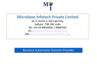 Microbase Profile | PPT | Computer Software and Applications | Computing