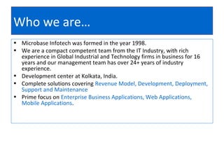 Microbase Profile | PPT | Computer Software and Applications | Computing