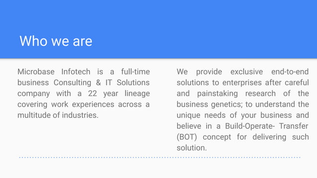 Microbase Infotech Profile | PPT