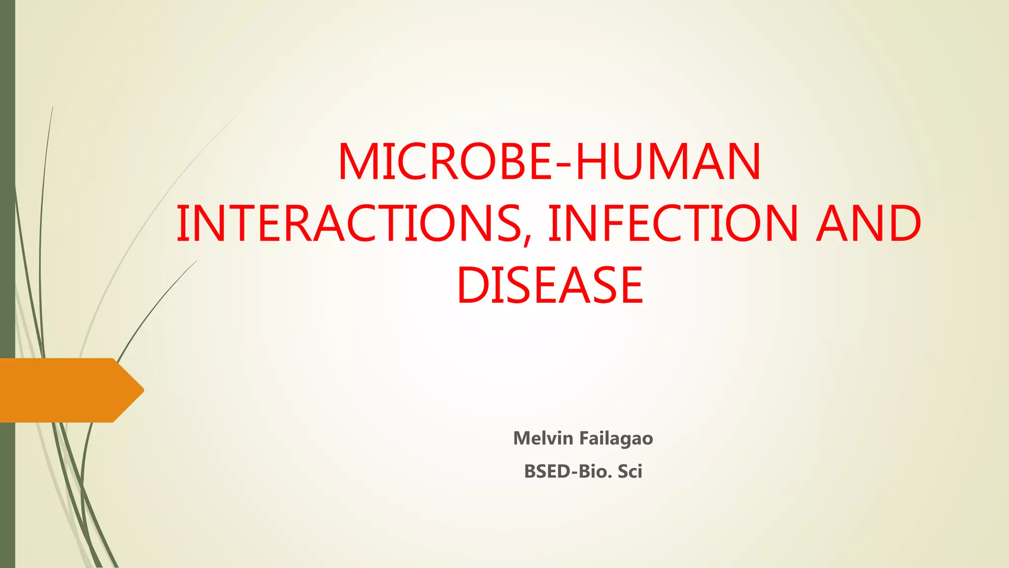 Microbe-Human Interactions: Infection and Disease | PPTX