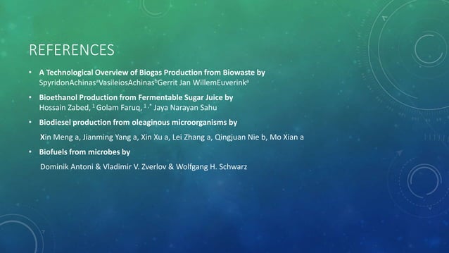 Microbes as biofuels | PPTX