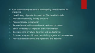 Microbes, food biotech & processing | PPTX