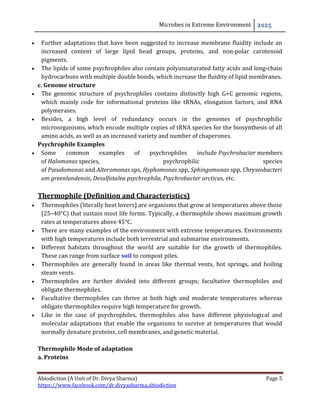 Microbes in Extreme Environment: Temperature (Psychrophile, Thermophile ...