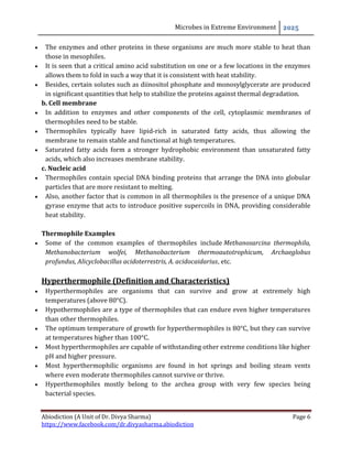Microbes in Extreme Environment: Temperature (Psychrophile, Thermophile ...