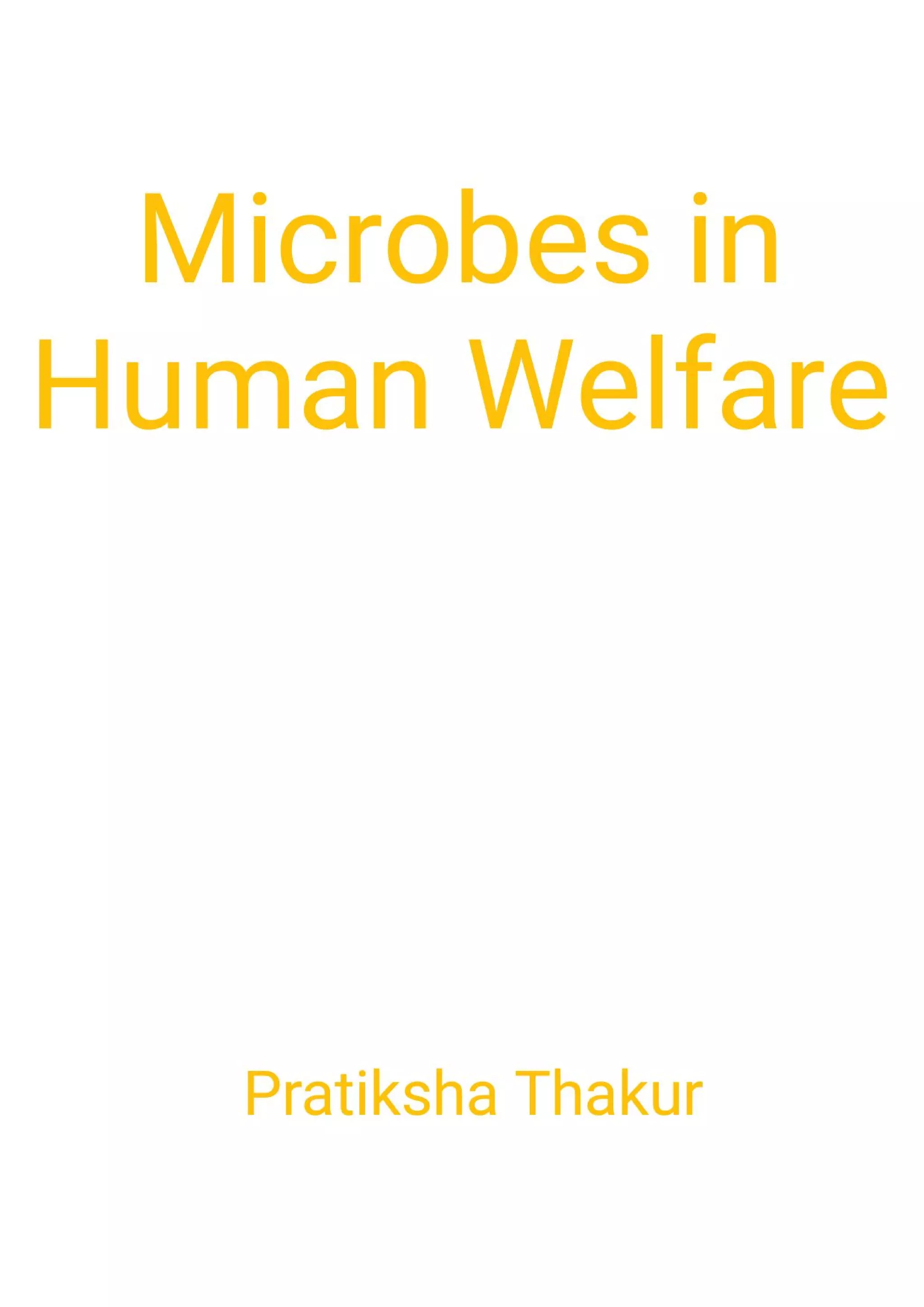 Microbes in Human Welfare | PDF
