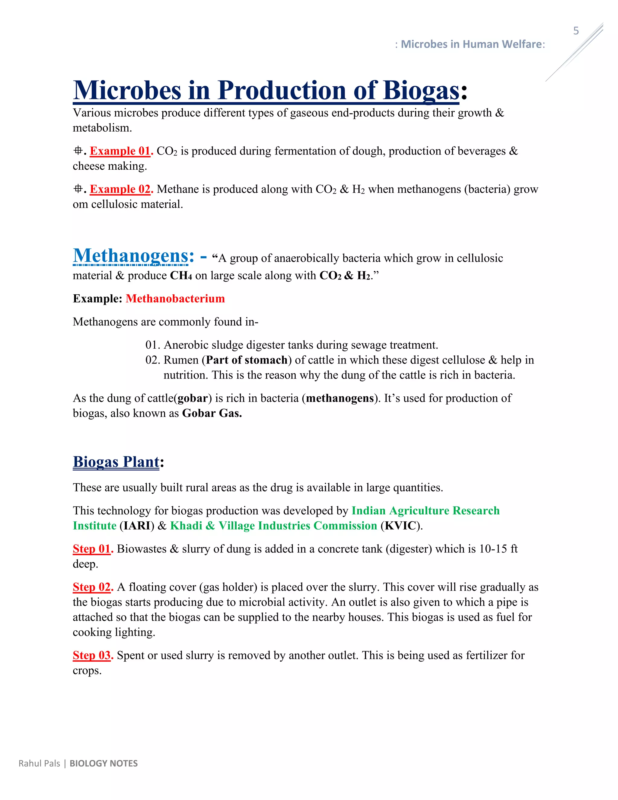 Microbes in Human Welfare Notes Written By Me.pdf