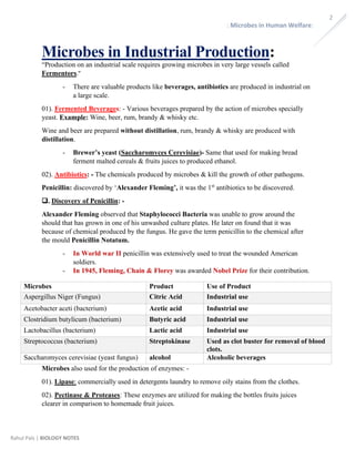 Microbes in Human Welfare Notes Written By Me.pdf