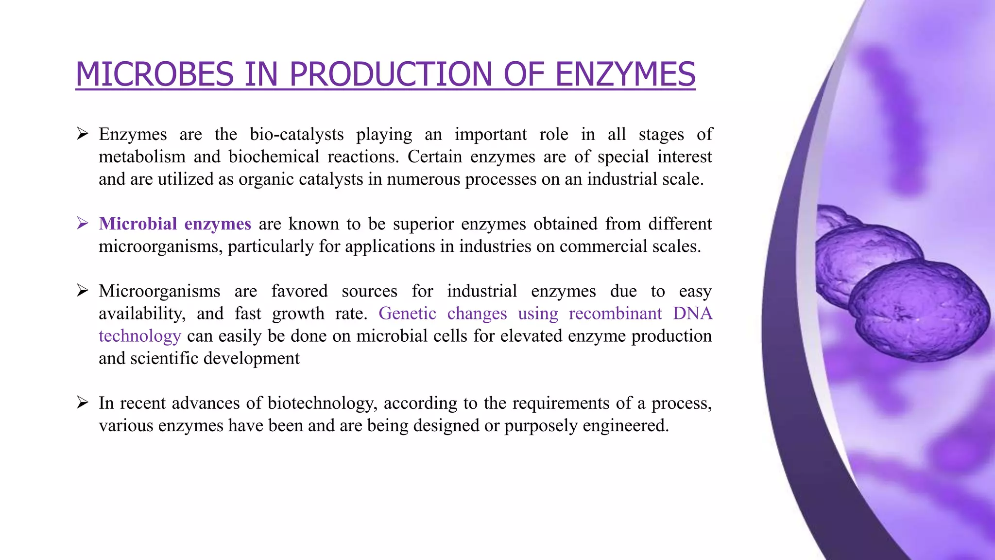 Microbes in production of enzymes, antibiotics and biopolymer | PPTX
