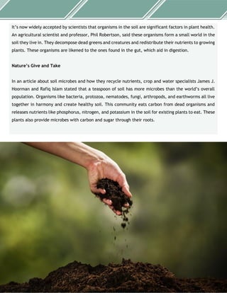 Microbes in Soil Essential to Plant Growth, Scientists Say | PDF