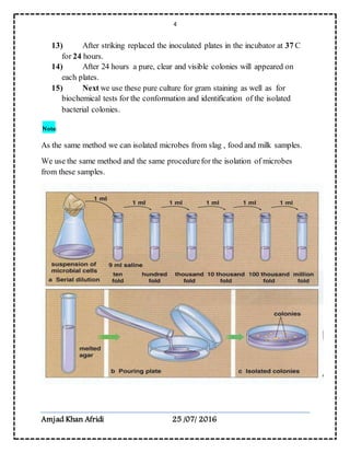 Microbes isolation from different environments | DOCX