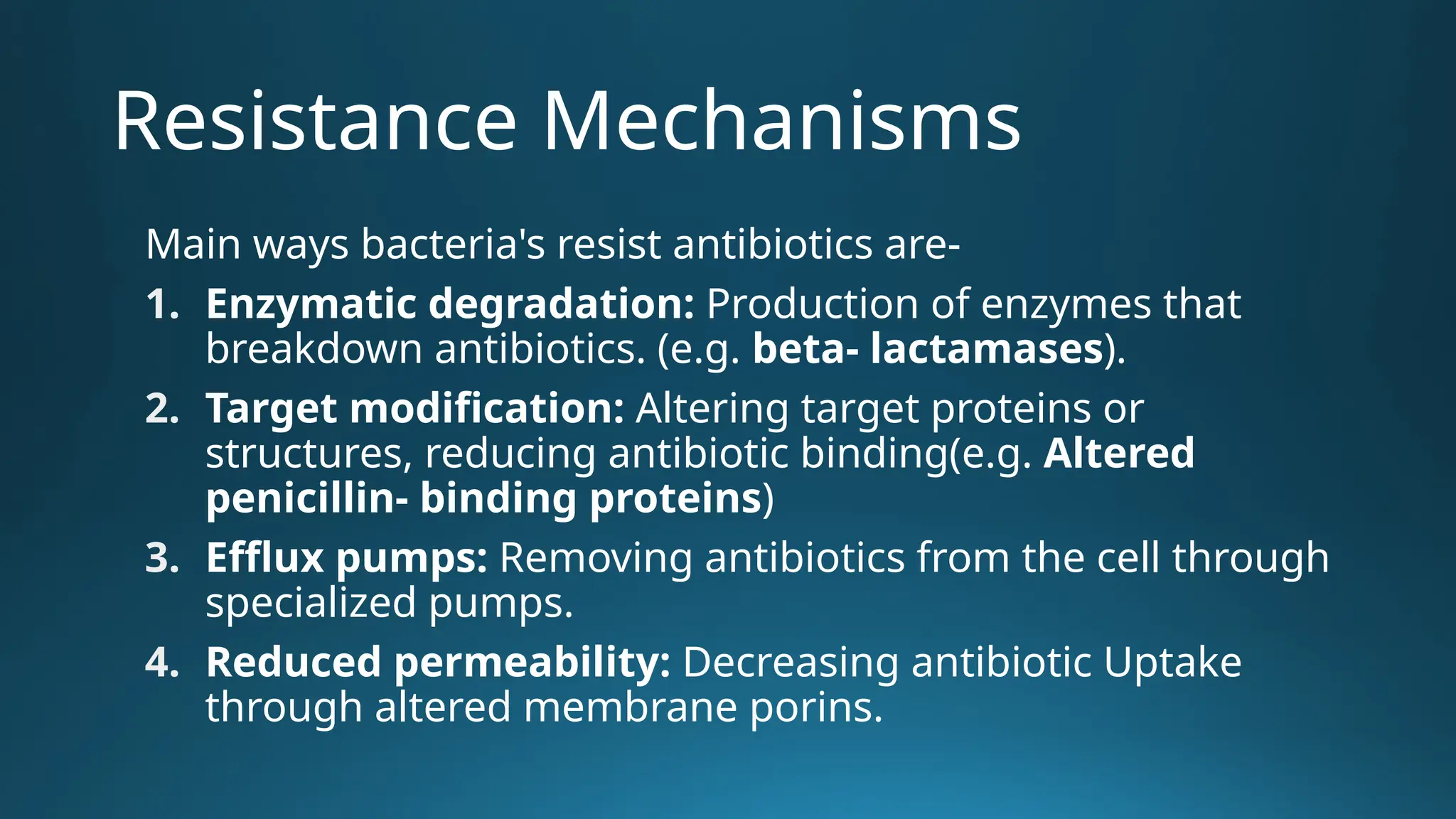 MICROBES RESISTING ANTIBIOTICS and their mechanism.pptx