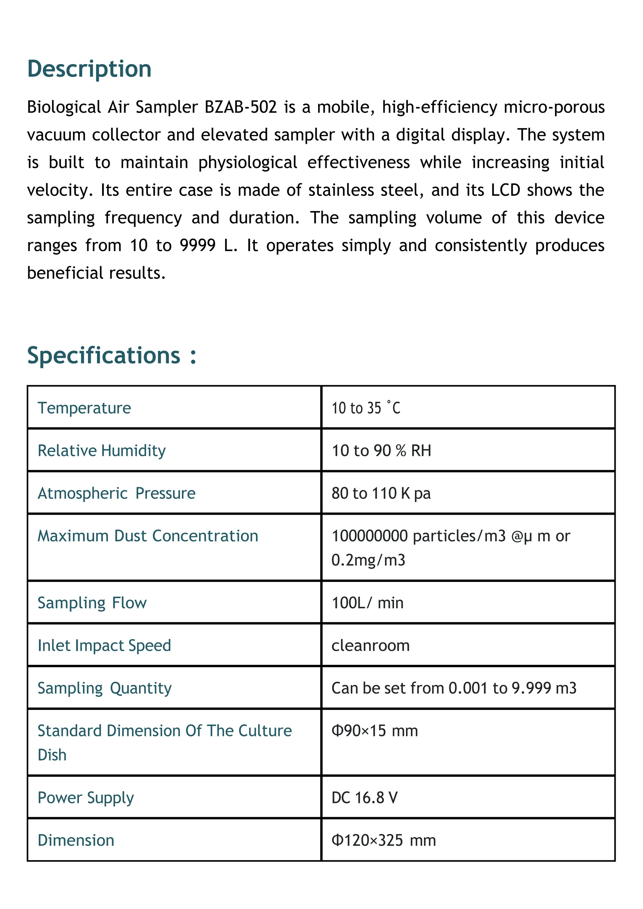 Microbial Air Sampler | PDF