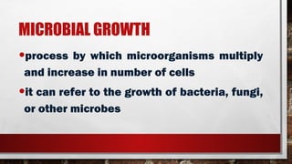 MICROBIAL-GROWTH lecture for health education | PPTX