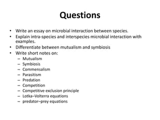 Microbial-Interactions xvdjdkkdkdkdkdldk | PPT
