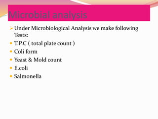 Microbial analysis of juices | PPTX