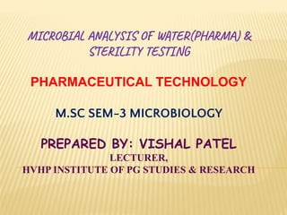 Microbial Analysis of Water(Pharma) (1).pptx.pdf