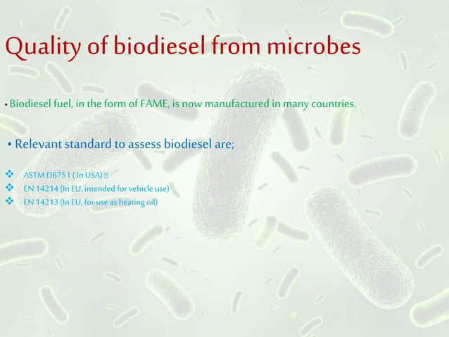 Microbial biodiesel production | PPTX