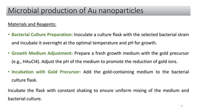 Microbial bio Synthesis of nanoparticles.pptx | Biological Sciences ...