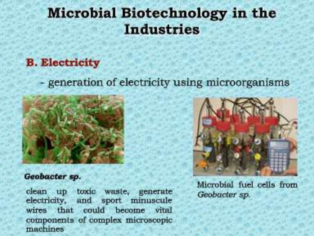 Microbial biotechnology
