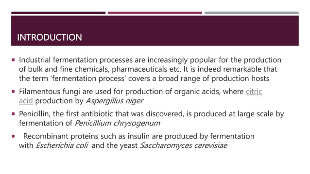 Fermentation industries in India | PPTX | Commodities | Economy
