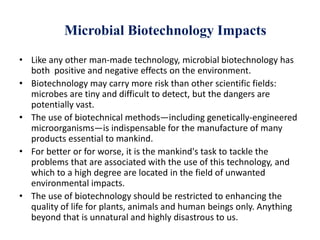Microbial Biotechnology- Current trends | PPTX