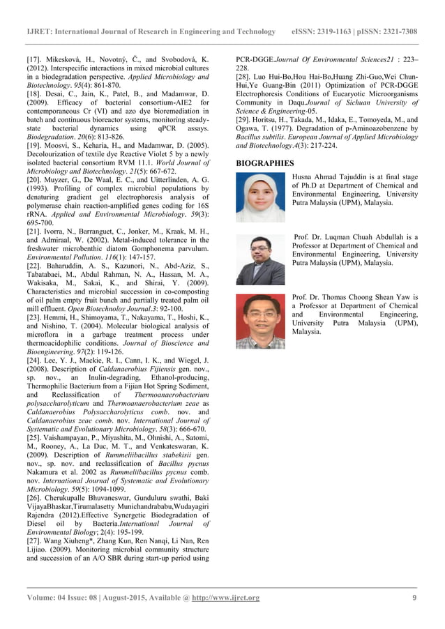 Microbial community analysis in anaerobic palm oil mill effluent (pome ...