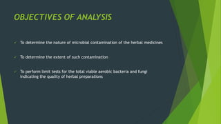 MICROBIAL CONTAMINATION DETECTION METHODS & PERMISSIBLE LIMITS | PDF