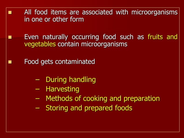 Microbial contamination of foods | PPT | Gardening | Home & Garden
