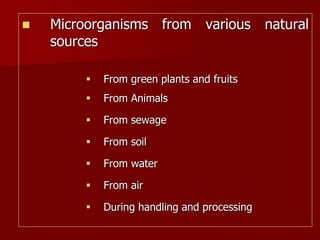 Microbial contamination of foods | PPT