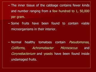 Microbial contamination of foods | PPT