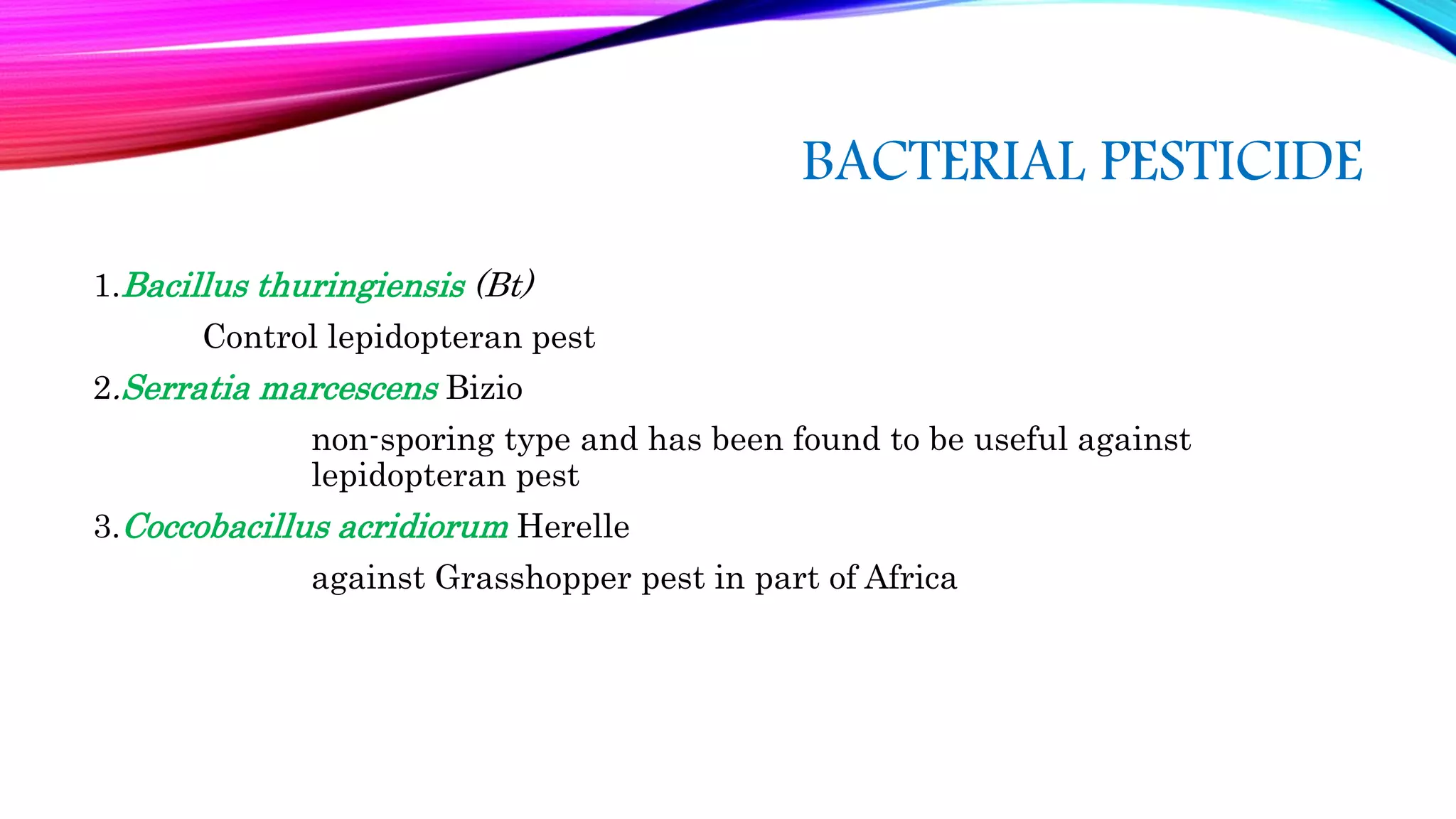 Microbial control - insect- pest control | PPTX