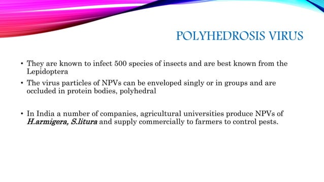 Microbial control - insect- pest control | PPTX
