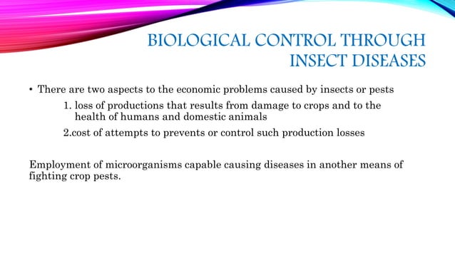 Microbial control - insect- pest control | PPTX