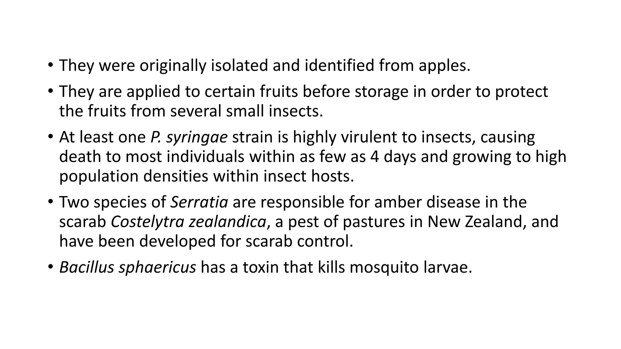 Microbial control of insect pests | PPTX