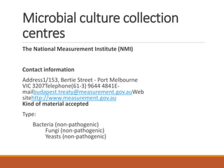 MIcrobial culture collection centres.pptx