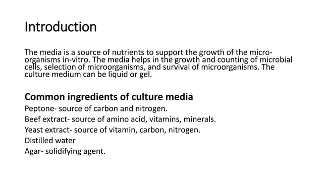 Microbial Culture Media types and examples.pptx