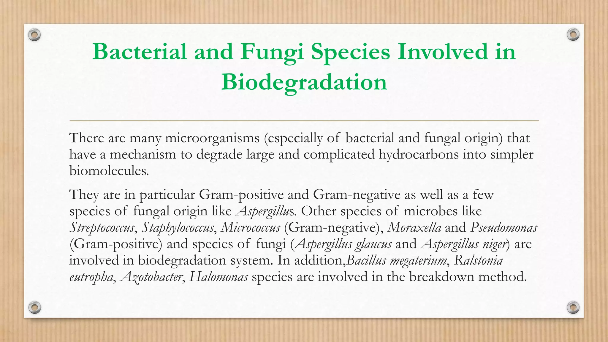 Microbial degradation of plastic | PPTX