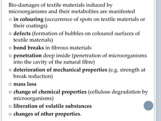 Microbial deterioration of textiles and paper | PPTX